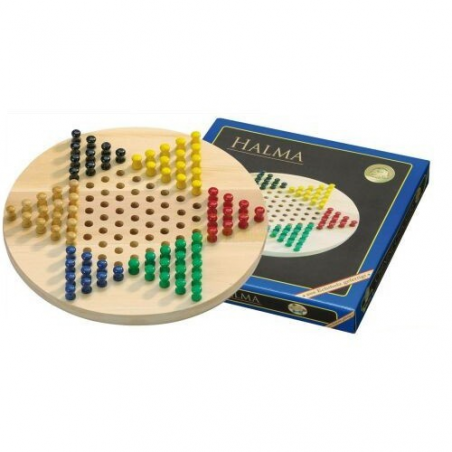 Halma aus Holz im runden Design - 3113 Philos Spiele 3113