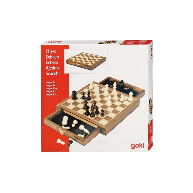 Schach, magnetisch, Feldgröße 27 mm - 56919 GoKi 56919